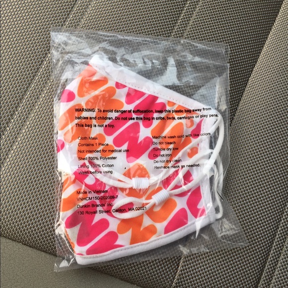 Dunkin | Accessories | Dunkin Face Mask Iconic Dd Logo | Poshmark